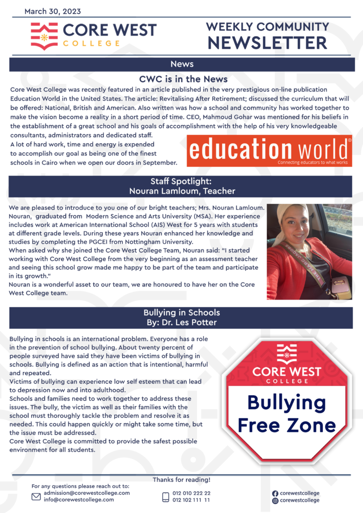 Newsletter - Core West College